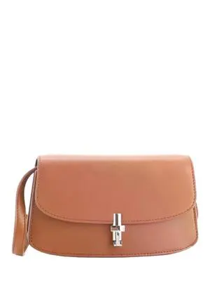 THE ROW Sofia Leather East West Crossbody Bag Brown