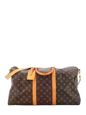 LOUIS VUITTON Keepall Bandouliere Bag Monogram Canvas 50 Travel Bag - Brown