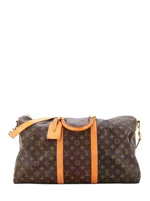 LOUIS VUITTON Keepall Bandouliere Monogram Canvas 50 Travel Bag - Brown