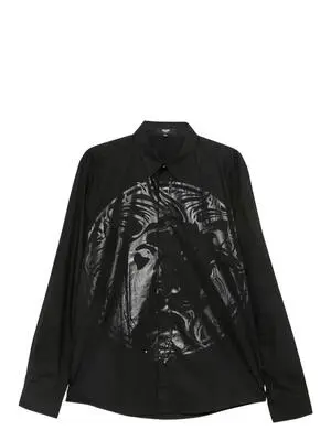 Versace Medusa-print Long-sleeve Shirt - Black