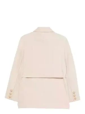 SEMICOUTURE Belted Wool Coat - Neutrals