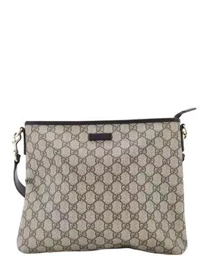 Gucci Gg Coated Canvas Medium Messenger Bag - Brown