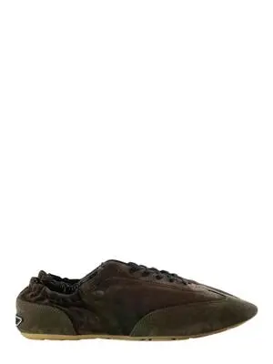 Saint Laurent Lewis Suede Sneakers - Brown