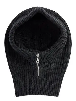 Johnstons Of Elgin Cashmere Ribbed Hood - Grey