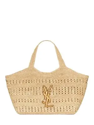 Saint Laurent Medium Icare Tote Bag - Beige