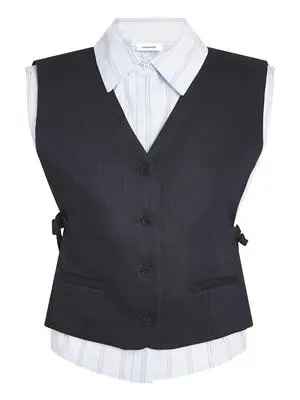SANDRO Sleeveless Layered Waistcoat