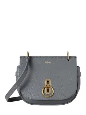 Mulberry Small Leather Amberley Satchel Cross-body Bag - Grey