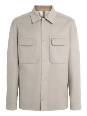 Sease Wool-blend Fleece Overshirt - Beige