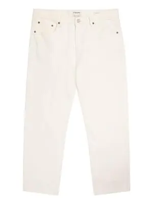FRAME Relaxed Straight Leg Jeans - Beige