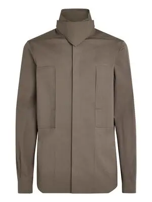 Rick Owens High-neck Overshirt - Brown