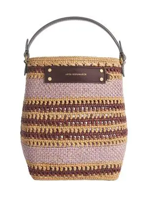 ANYA HINDMARCH Raffia Stripe Cross-body Bag - Purple