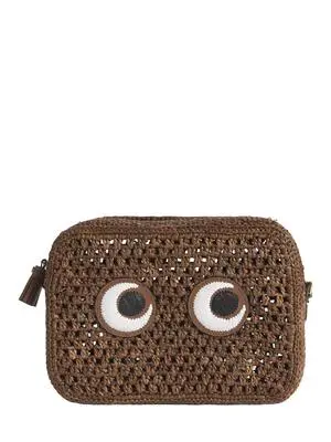 ANYA HINDMARCH Raffia Eyes Cross-body Bag - Brown