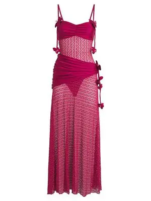 PATBO Crochet-trim Maxi Dress