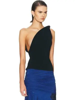 Christopher Esber Concave Wired Top - Black