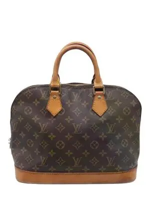 LOUIS VUITTON Monogram Alma Pm Handbag - Brown