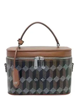 AU DEPART Toile Leather Shoulder Bag - Brown