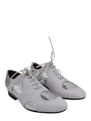 Marni Polka Dot Lace-up Oxfords - White