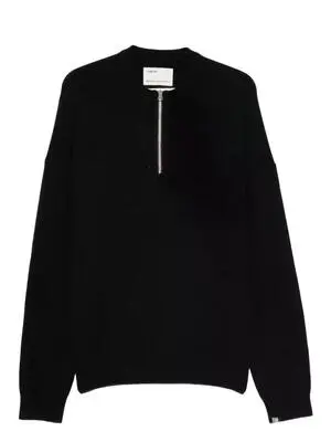 Extreme Cashmere Like Half-zip Sweater - Black