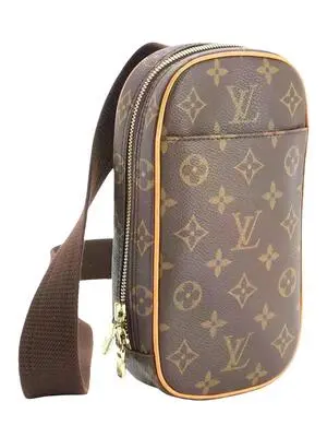 LOUIS VUITTON Pochette Gange Monogram Canvas Belt Bag - Brown