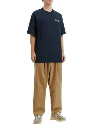 FINGERCROXX Logo-print Cotton T-shirt Blue