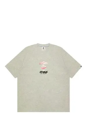 AAPE BY *A BATHING APE Moonface-print T-shirt - Grey