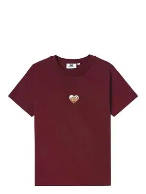 CHOCOOLATE Heart-motif Embroidered T-shirt - Red