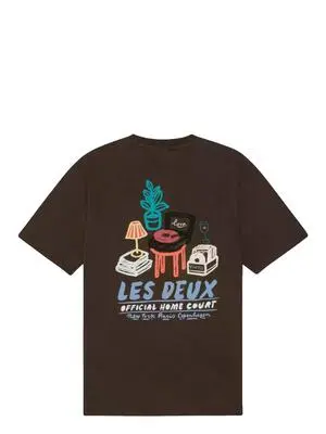 LES DEUX Graphic-print T-shirt - Brown