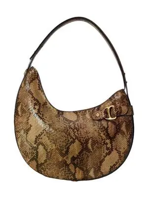 Ralph Lauren Large Tasha Snakeskin-effect Tote Bag - Brown