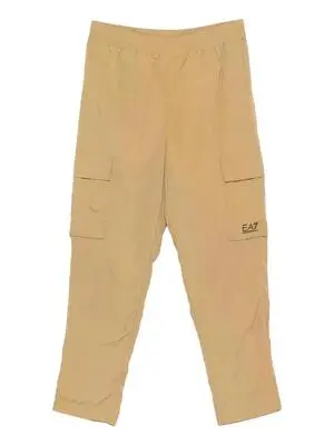 EA7 Logo Print Cargo Pants - Neutrals