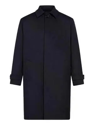 Kiton Button-fastening Single-breasted Coat - Blue