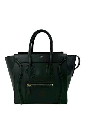 Celine Smooth Calfskin Luggage Tote Bag - Black