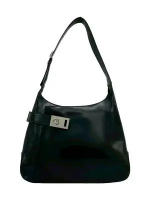 FERRAGAMO 2010-2026 Leather Shoulder Bag - Black