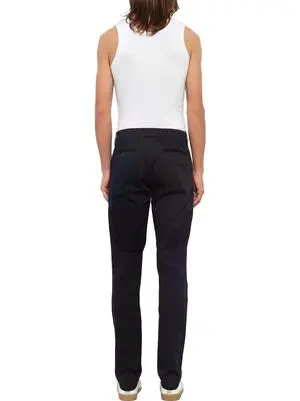 Kenzo Logo-embroidered Chino Trousers - Blue