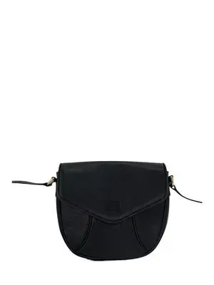 Burberry 1980-1990 Calf Leather Crossbody Bag - Black