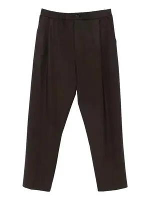 SPINA Elasticated-waistband Tailored Trousers - Brown