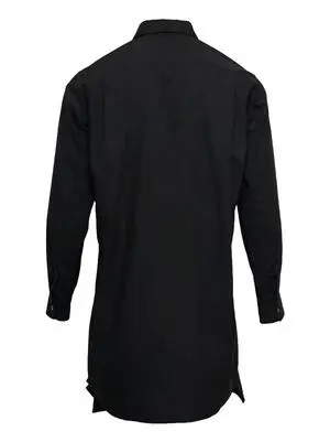 Comme Des Garçons Pleated Asymmetric-hem Shirt - Black