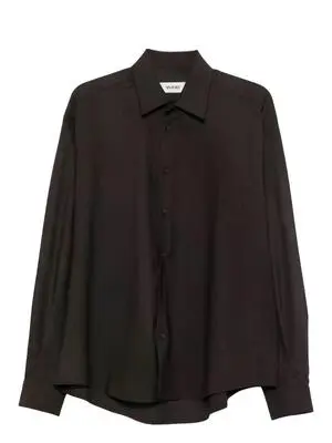 SPINA Button-up Long-sleeve Shirt - Brown