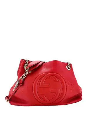 Gucci Soho Chain Strap Leather Medium Shoulder Bag - Red