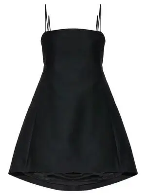 Balenciaga Babydoll Strap Dress - Black