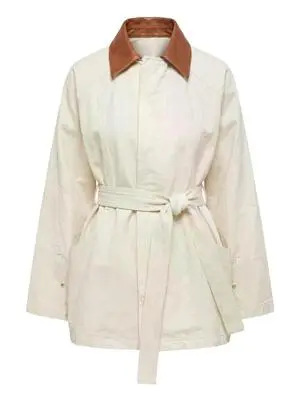 Ossou Sweep Belted Jacket - Neutrals