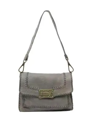 CAMPOMAGGI Agnese Leather Shoulder Bag - Grey