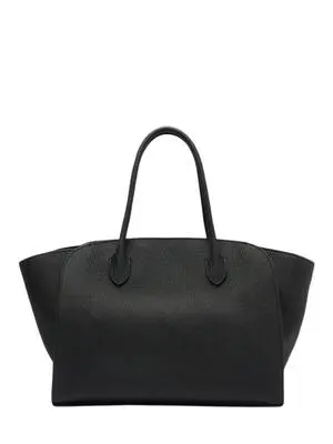 THE ROW Marlo 12 Hammered Leather Tote Bag - Black