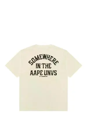 AAPE BY *A BATHING APE Logo-print Cotton T-shirt - Neutrals