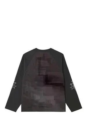 FIVE CM Raglan-sleeve Graphic-print T-shirt - Grey