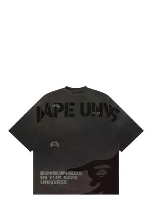AAPE BY *A BATHING APE Logo-print Cotton T-shirt - Grey