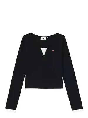 CHOCOOLATE Layered-effect Henley Top