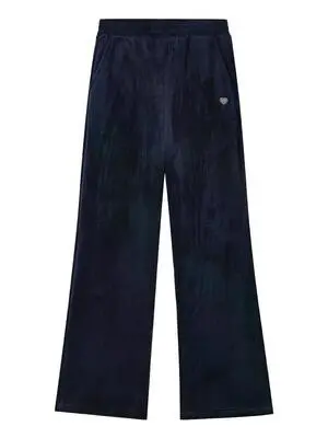CHOCOOLATE CHOCOOLATE Heart-Motif Velour Track Pants