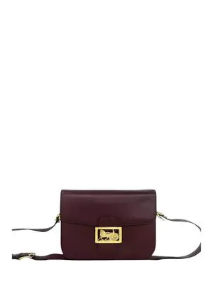 CELINE 1990-2010 Leather Carriage Crossbody Bag