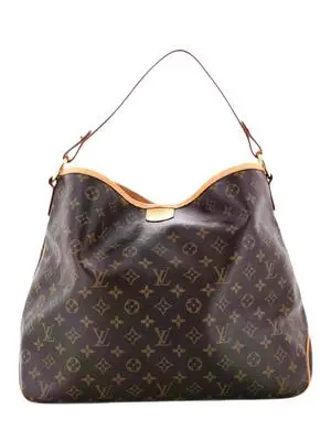 LOUIS VUITTON Delightful Handbag Monogram Canvas Mm Hobo Bag - Brown