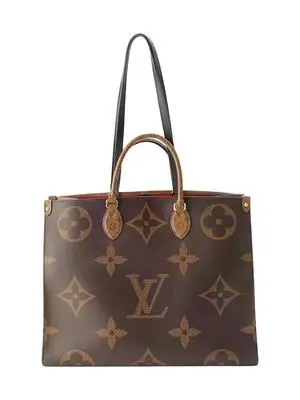 LOUIS VUITTON 2021-2026 Monogram Reverse Giant Onthego Gm Satchel - Brown